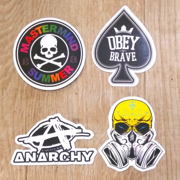 Office | 412 Anarchy Skull Spade Gas Mask Stickers | Poshmark